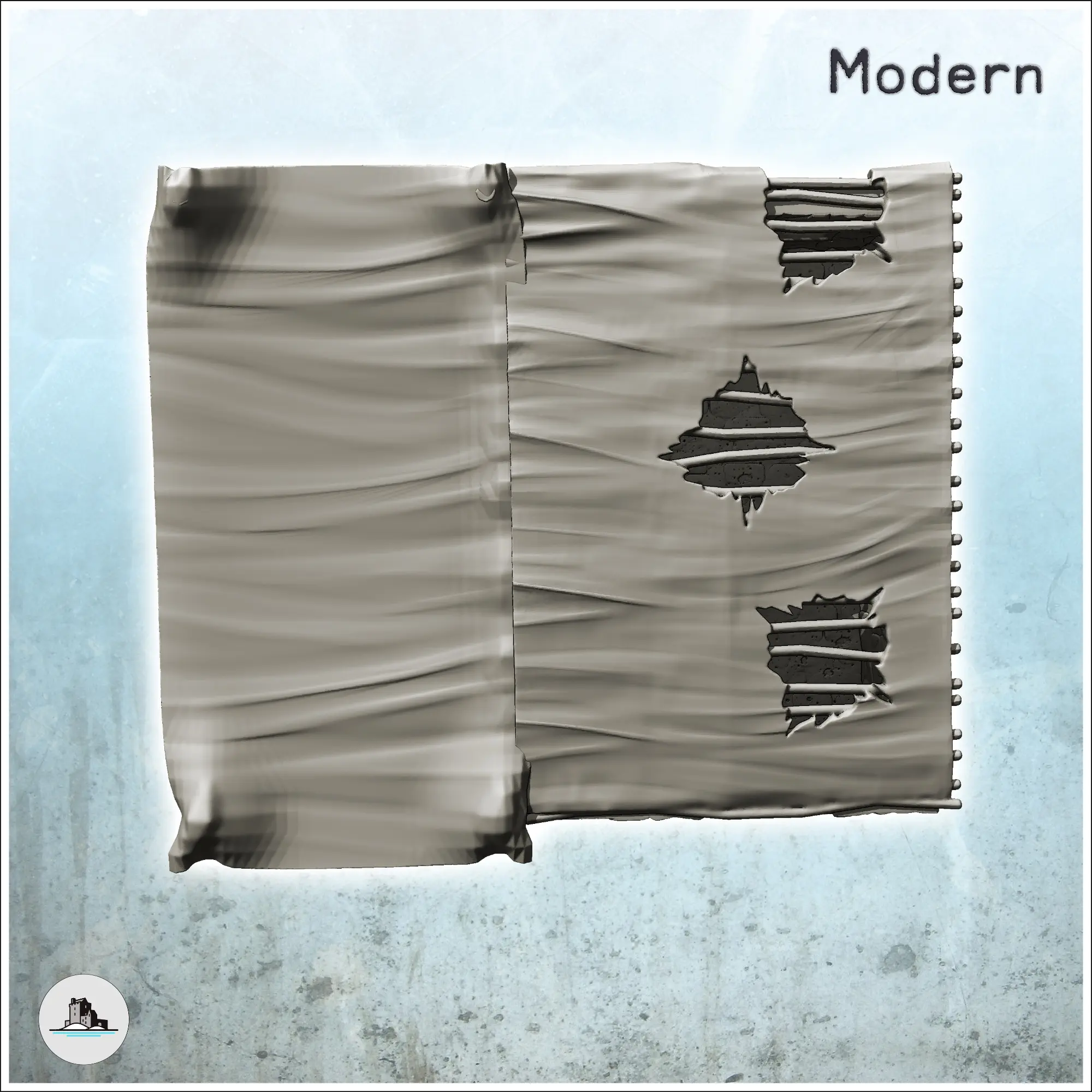 Other STL Download - Flat-roofed post-apocalyptic prison with large ...