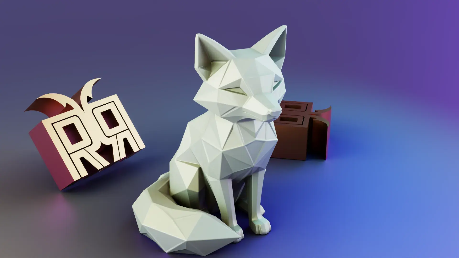 Sculptures & Artworks STL Download - Low Poly Foxby rexer_3d