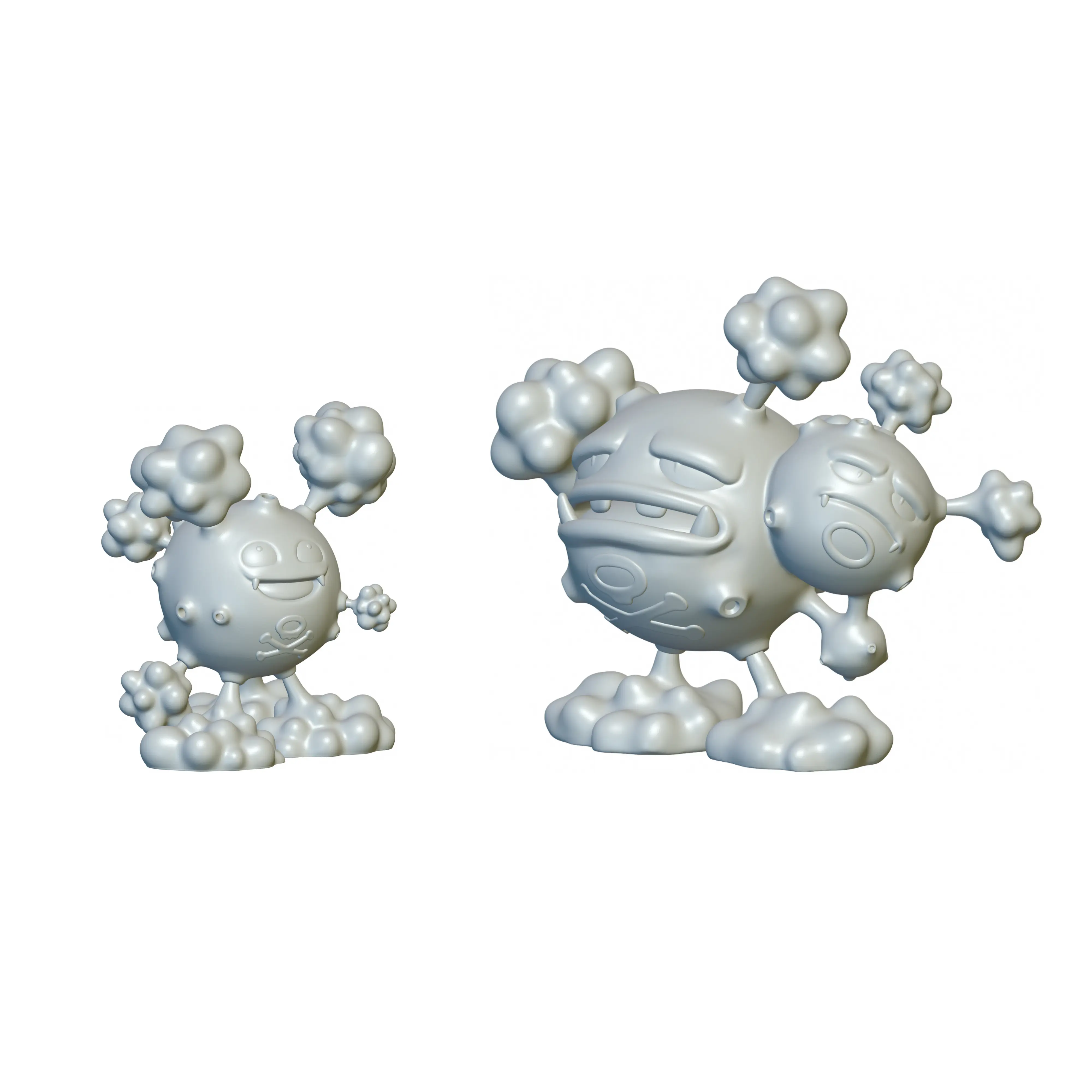 Characters & Creatures STL Download - Pokemon Koffing & Weezing (#109 ...