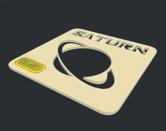 3D Printer Files | 3MF File | Planet Saturn Stencil Plate for Kids ...