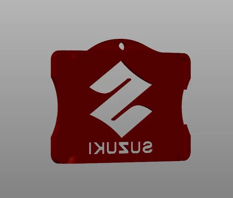 Badges & Coins STL Download - Suzuki ID Holder by Creathings3D