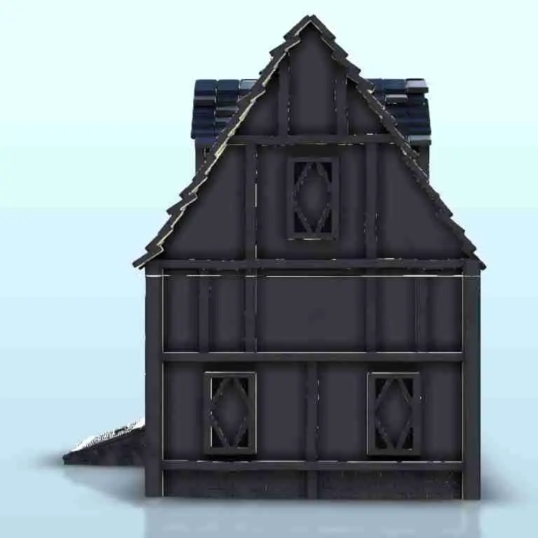 Other STL Download - Medieval house with cellar exterior entrance 4 ...
