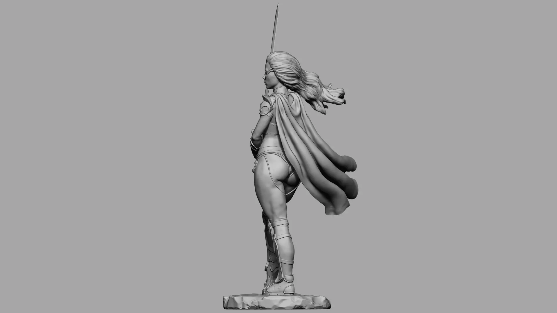 Characters & Creatures STL Download - Swordwomanby AS ART