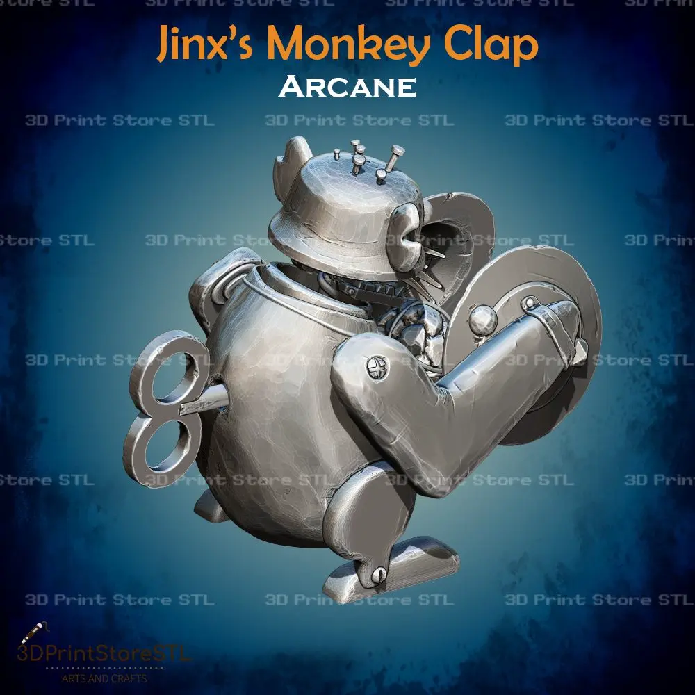 Characters & Creatures STL Download - Jinx Monkey Clap Cosplay Arcane ...