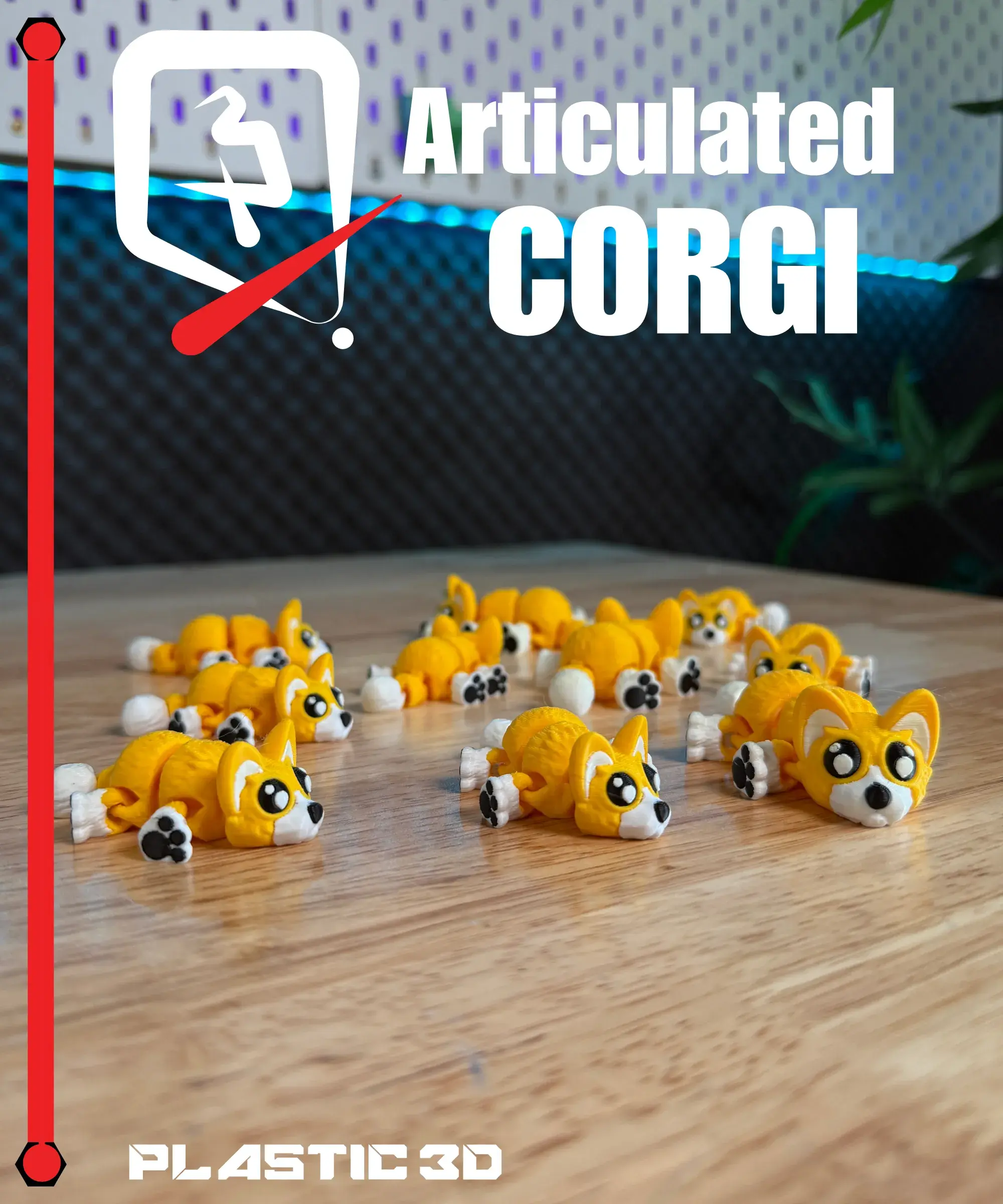 3D Printer Files | 3MF File | 🐾 Articulated Corgi — A Dog for Your Desk ...