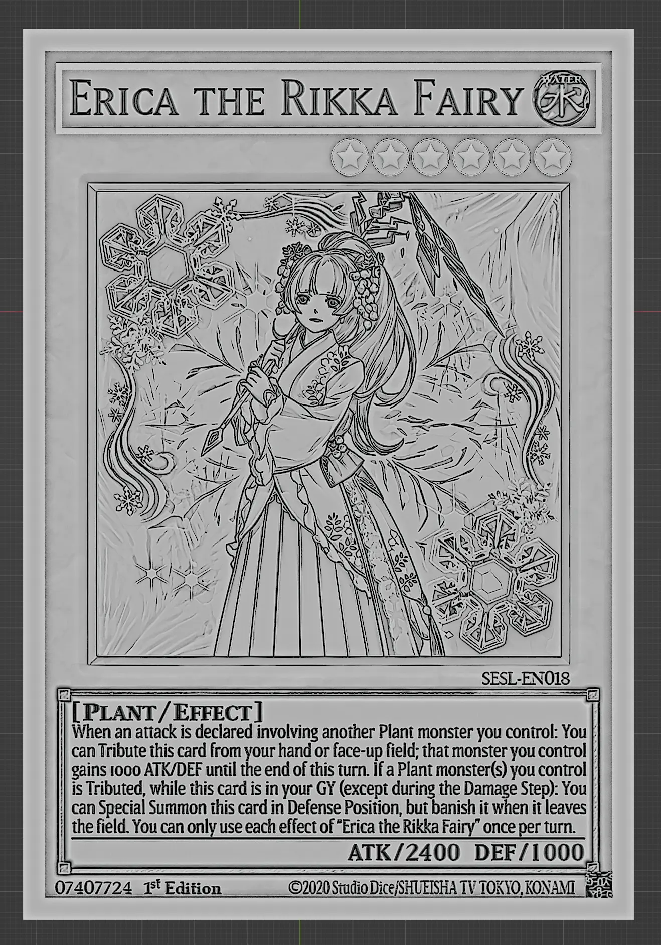 Free Other STL Download - ERICA THE RIKKA FAIRY - YUGIOHby Wsonuchiha3D