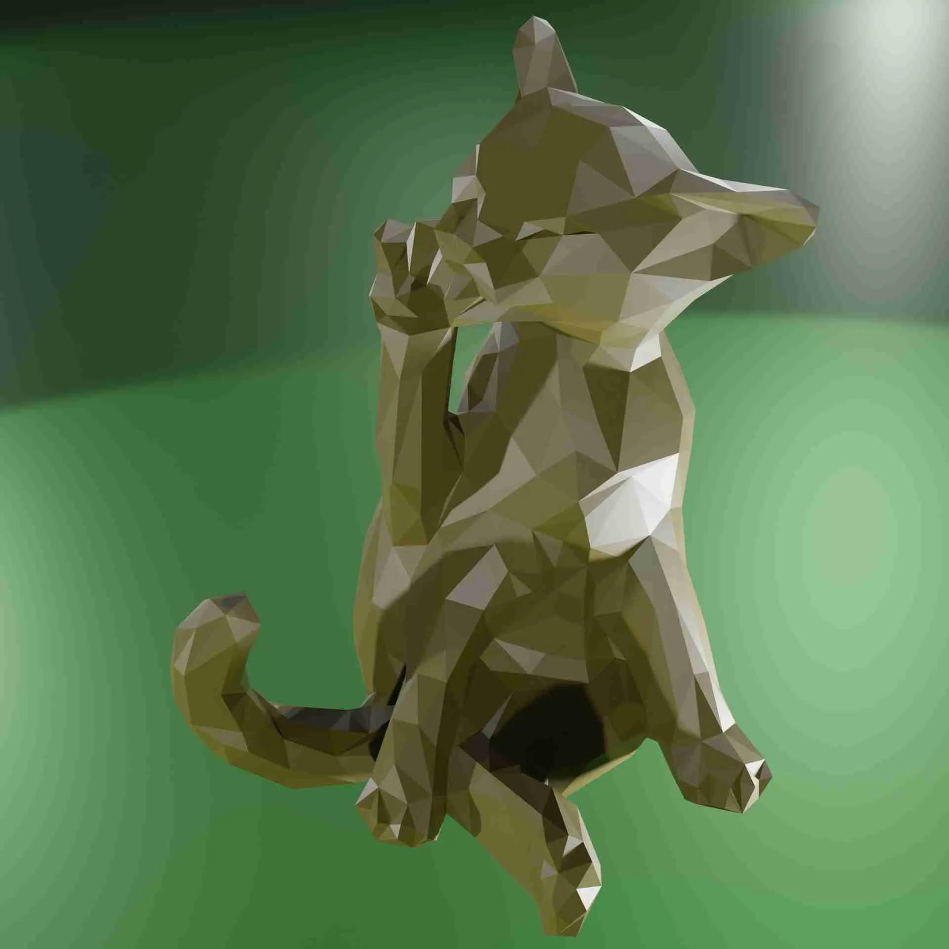3D Printer Files | 3MF File | Cat low poly | Creality Cloud