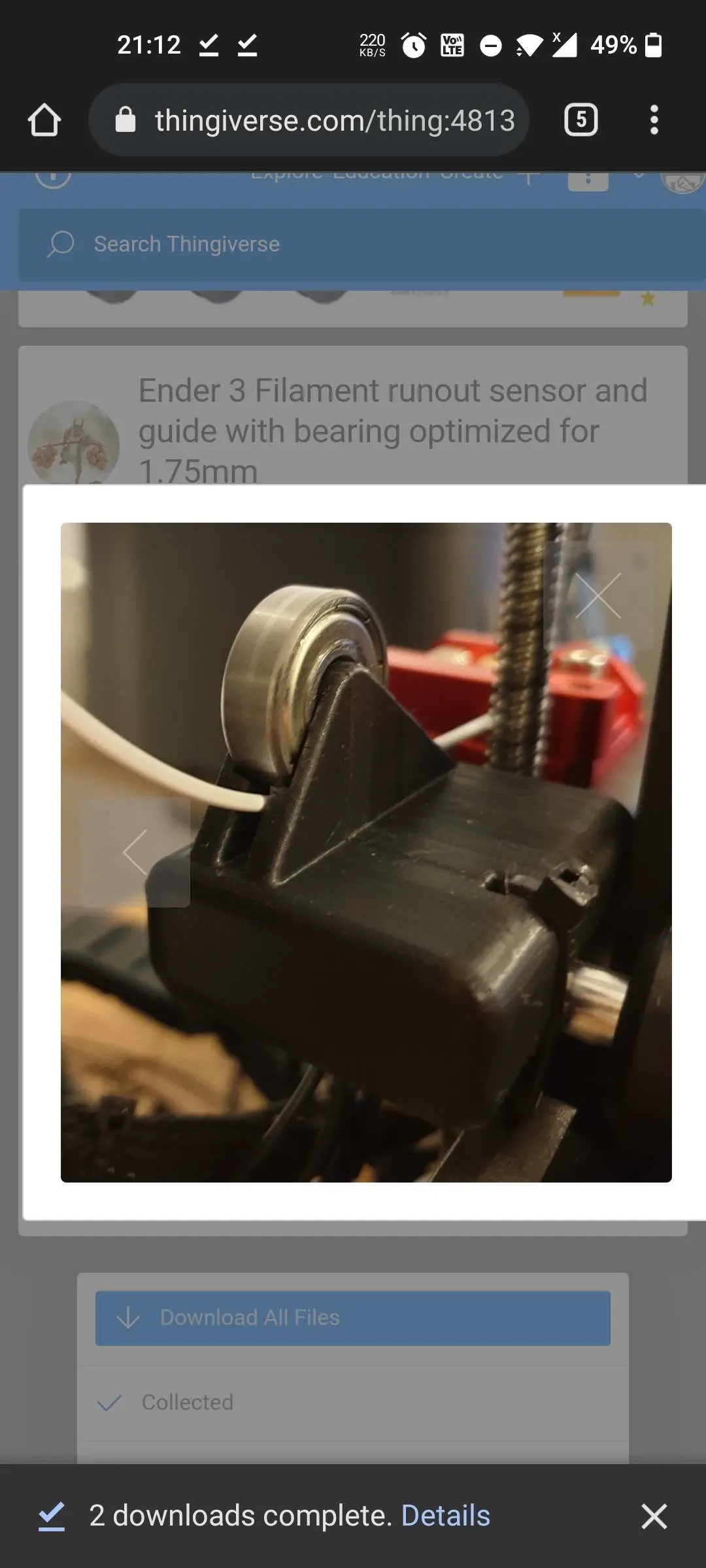 Free 3D Printer Parts STL Download - ender 3 v2 filament runout ...