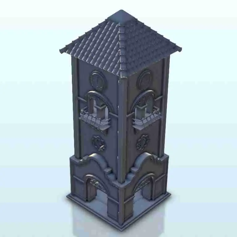 Props & Terrain STL Download - Wild West bell tower 17 - western old ...