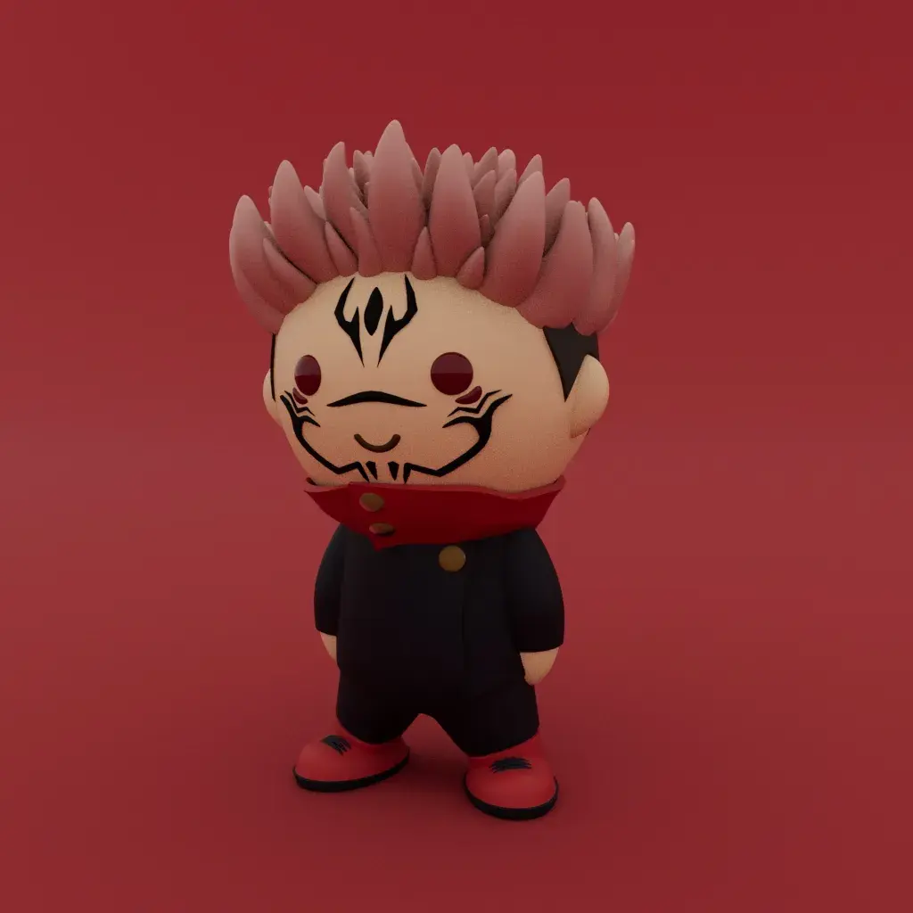 Characters & Creatures STL Download - Cute Little Sukuna ( Jujutsu ...