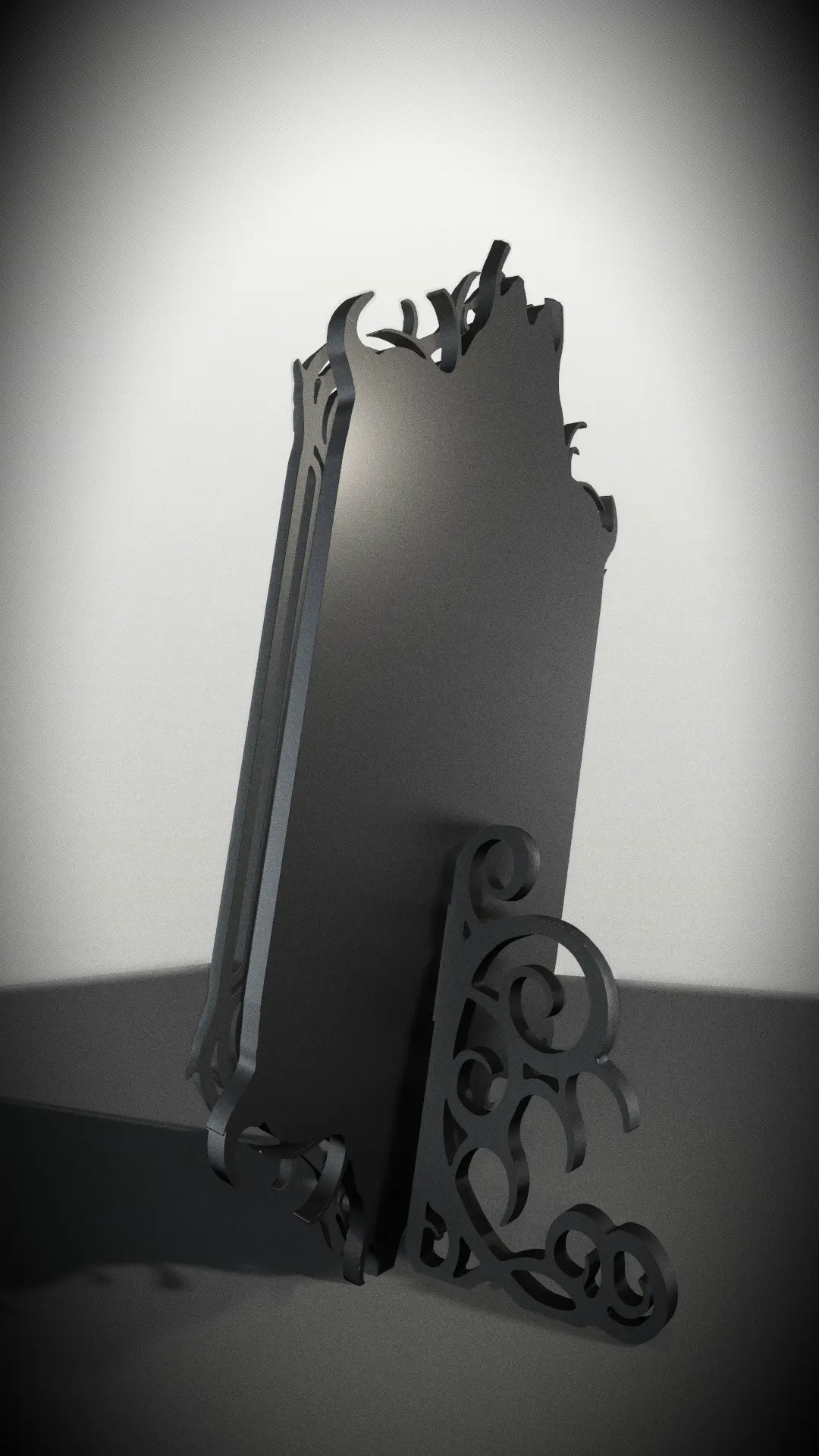 Sculptures & Artworks STL Download - Frame n21 gothic with stand by ...