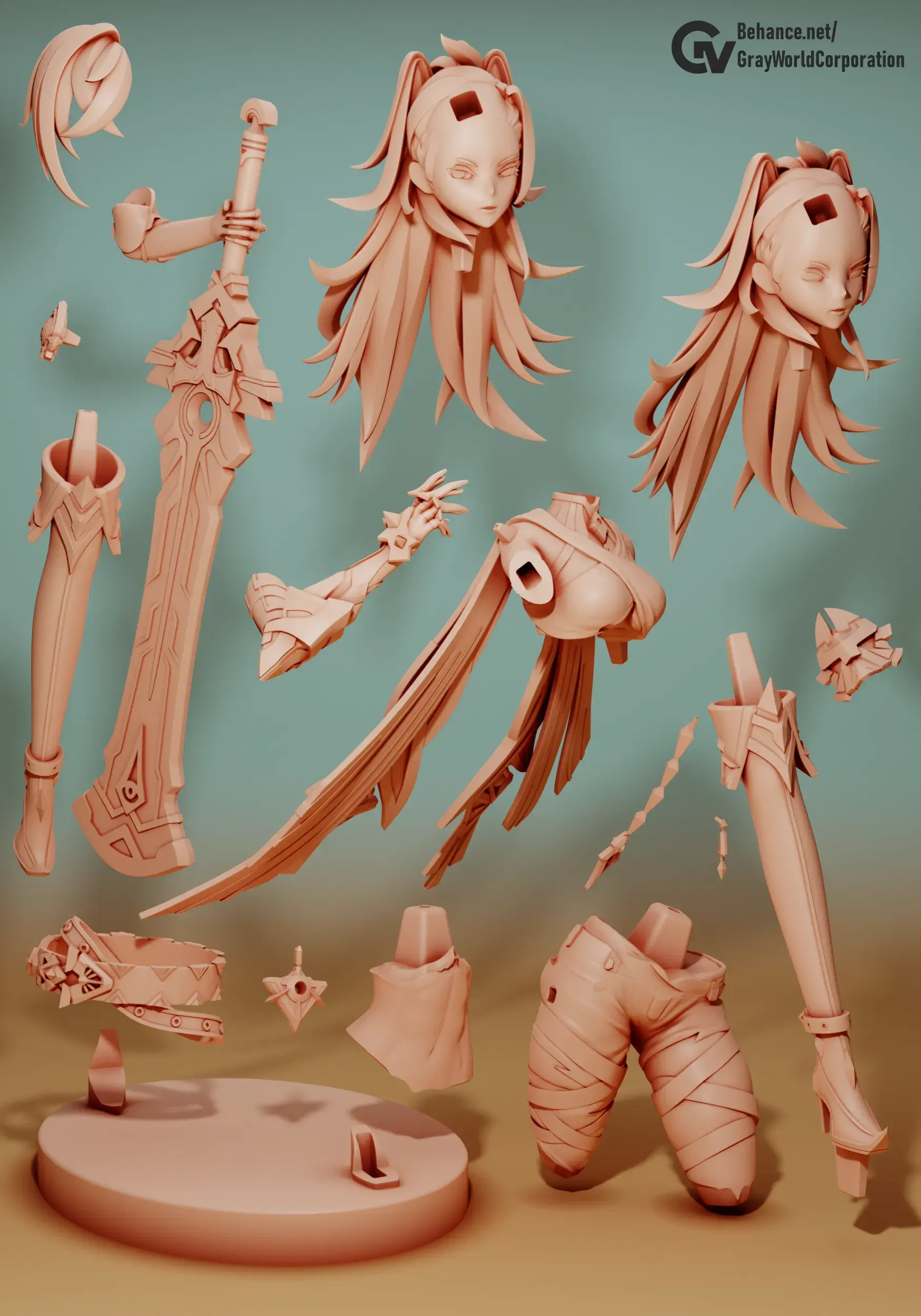 Characters & Creatures STL Download - Dehya | Genshin Impactby Gray ...