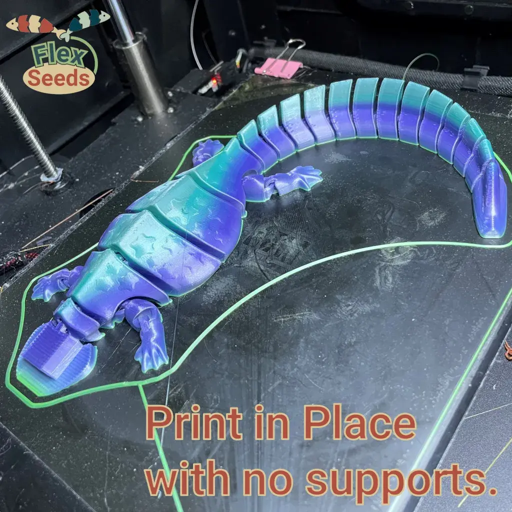 3D Printer Files | 3MF File | Flexi Diplocaulus(print-in-place ...