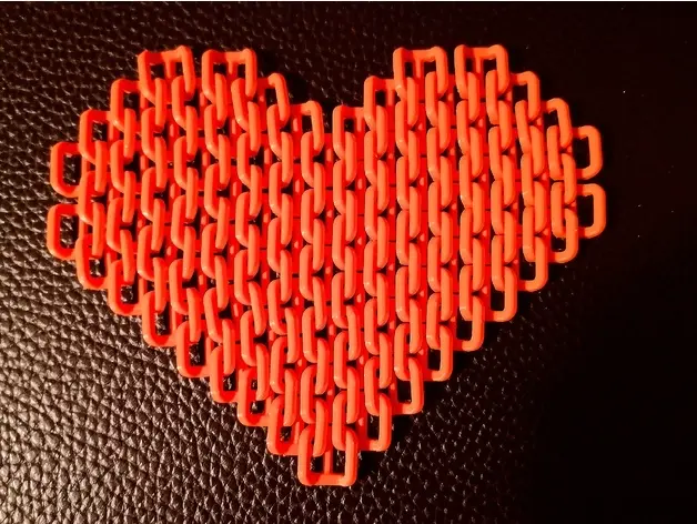 Other STL Download - Chain Mail Heart Fabric printby 00Smoke