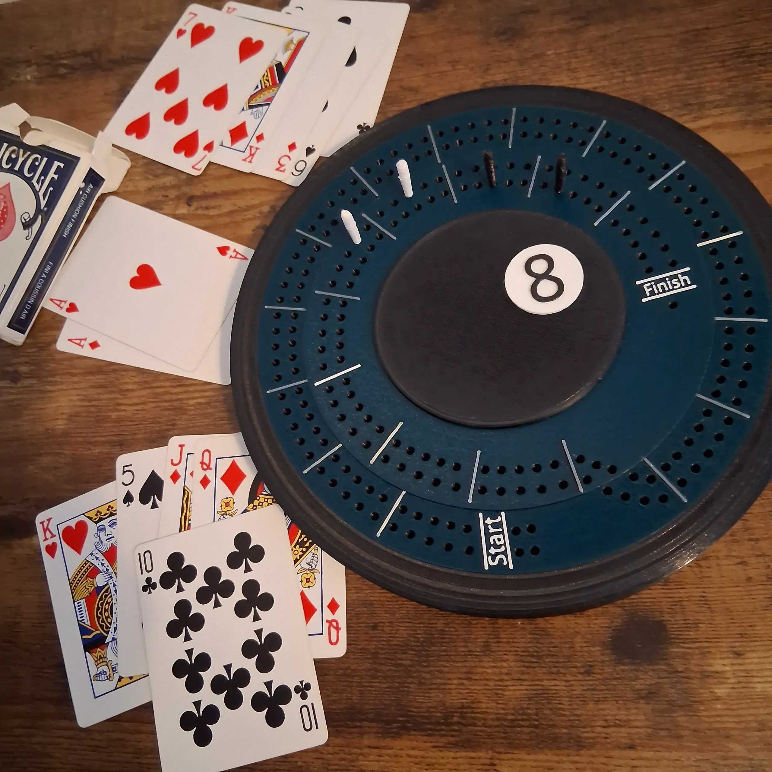 3D Printer Files | 3MF File | 8 Ball Cribbage Board | Creality Cloud