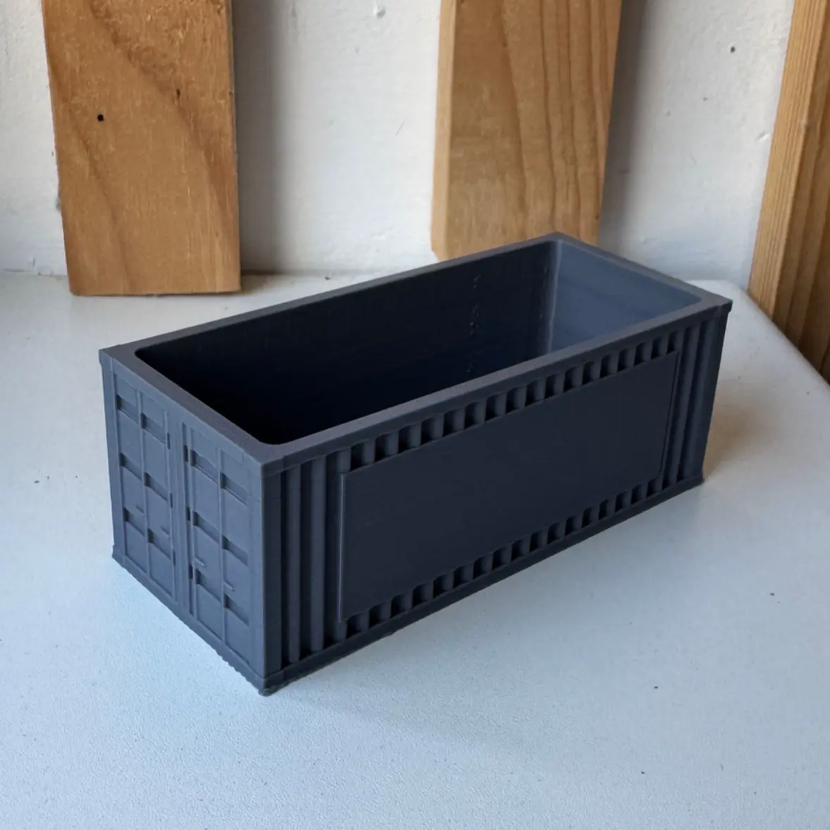 3D Printer Files | 3MF File | Desk shipping container with sticker ...