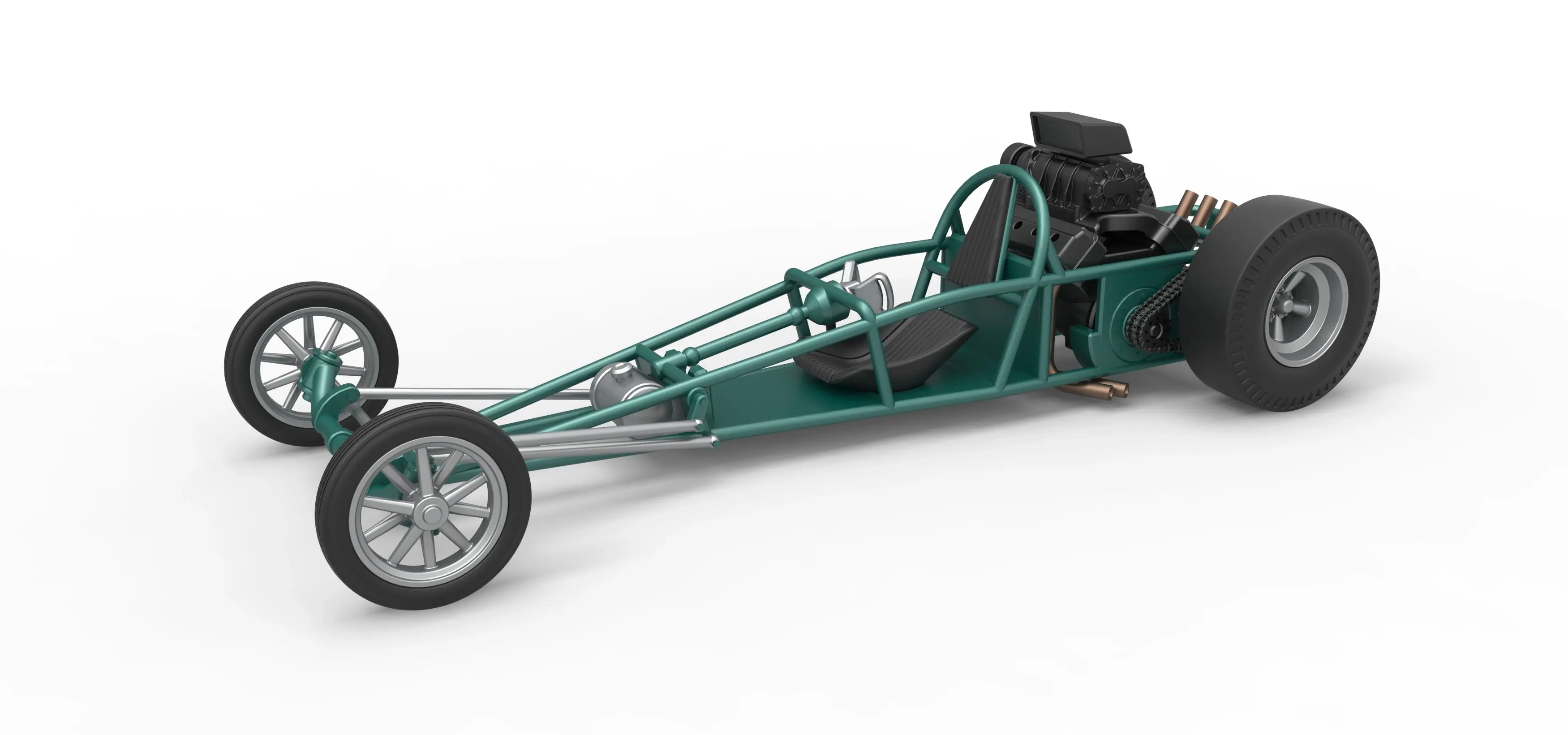 Props & Terrain STL Download - Rear engine old school dragster Scale 1 ...