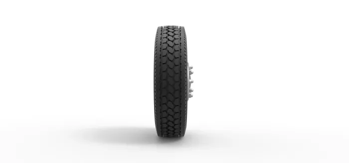 Vehicles & Machinery STL Download - Front custom wheel of semi truck ...