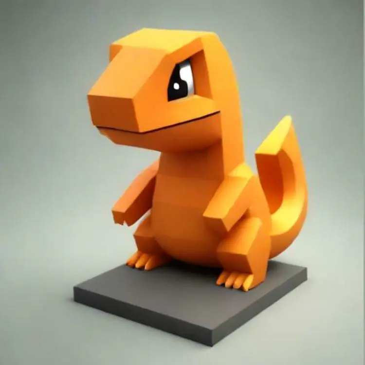 3D Printer Files | 3MF File | Charmander (Pokemon) - Lowpoly | Creality ...
