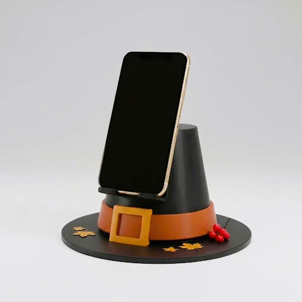 3D Printer Files | 3MF File | Thanksgiving Phone Holder - Pilgrim ...