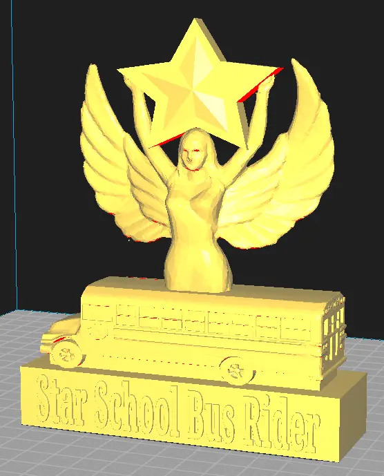 3D Printer Files | 3MF File | Star School Bus Rider Trophy v1 ...