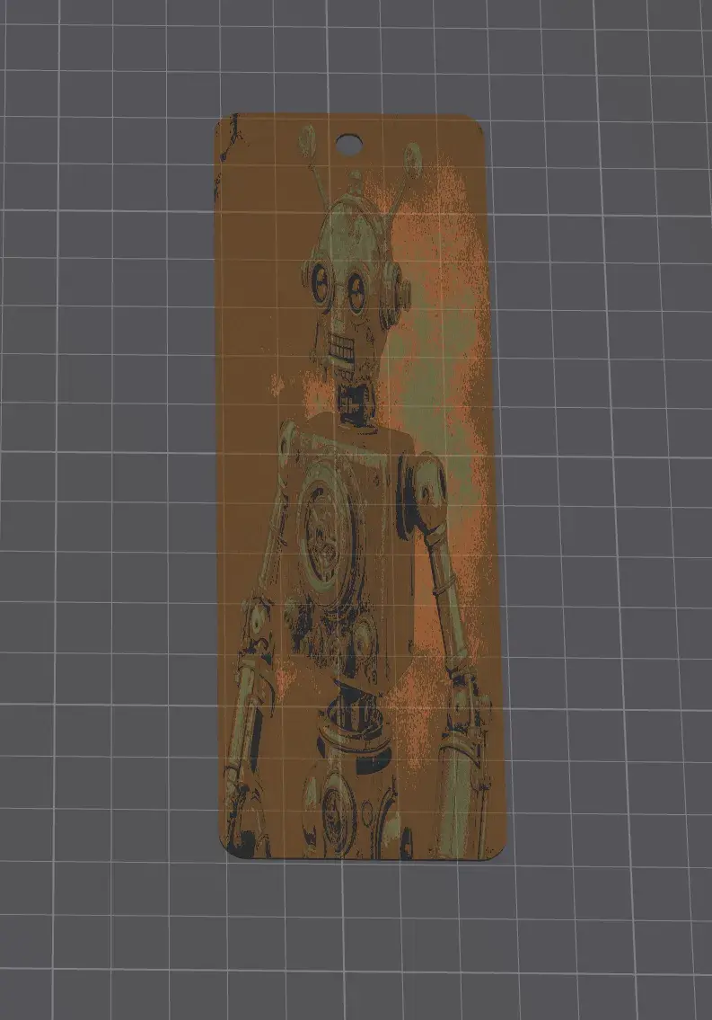 3D Printer Files | 3MF File | Steampunk Robot Bookmark 04 | Creality Cloud