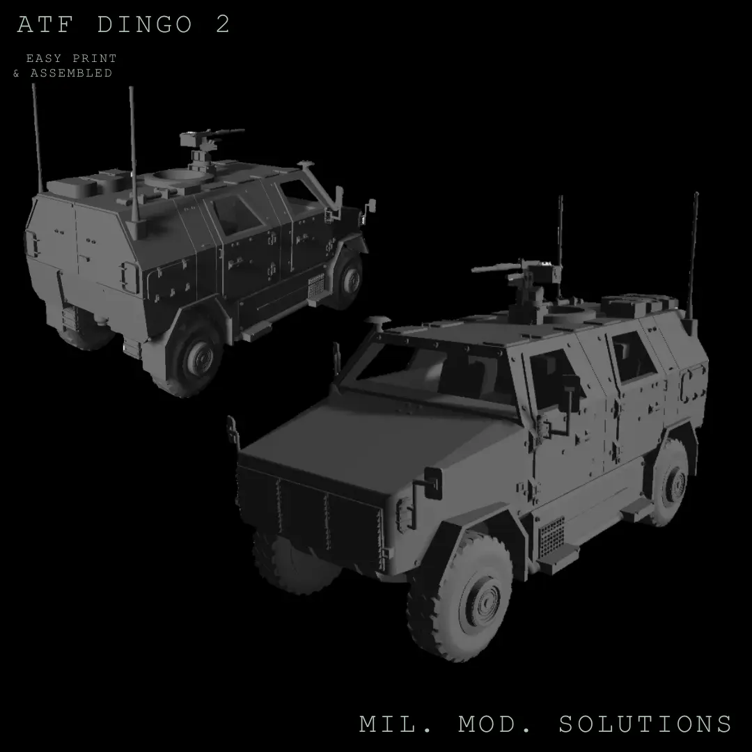 Vehicles & Machinery STL Download - ATF Dingo 2by Mil Mod Solutions