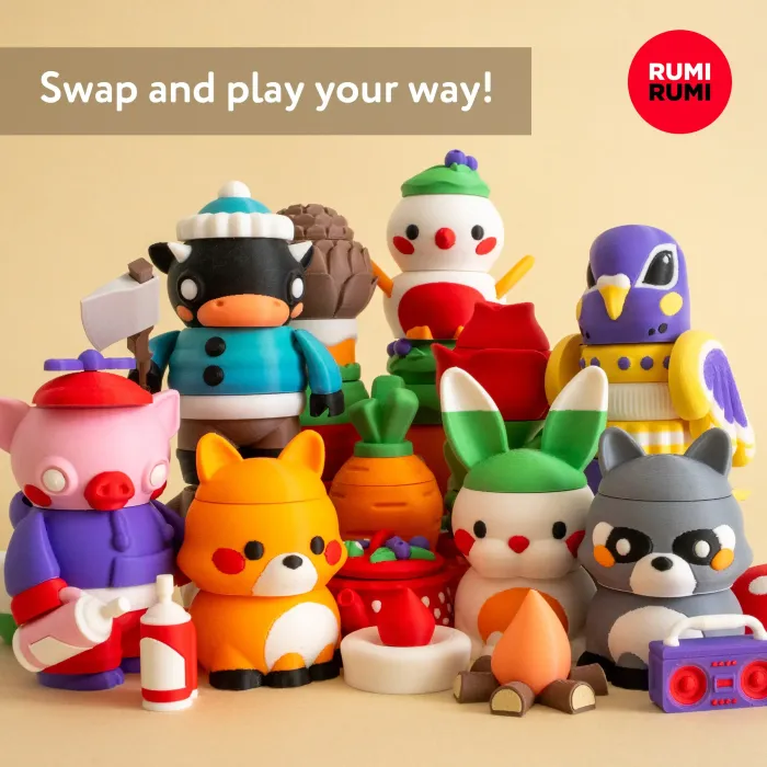 Construction Toys STL Download - Forest Stackable Rumi Blocks Set with ...