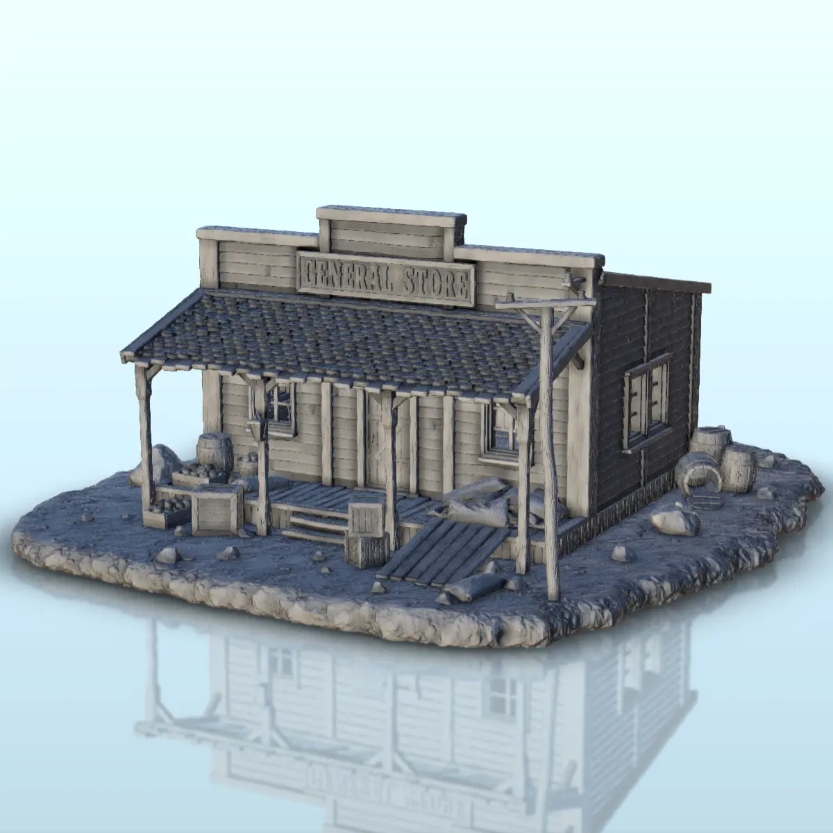 Other STL Download - General store with canopy - Terrain scenery West ...