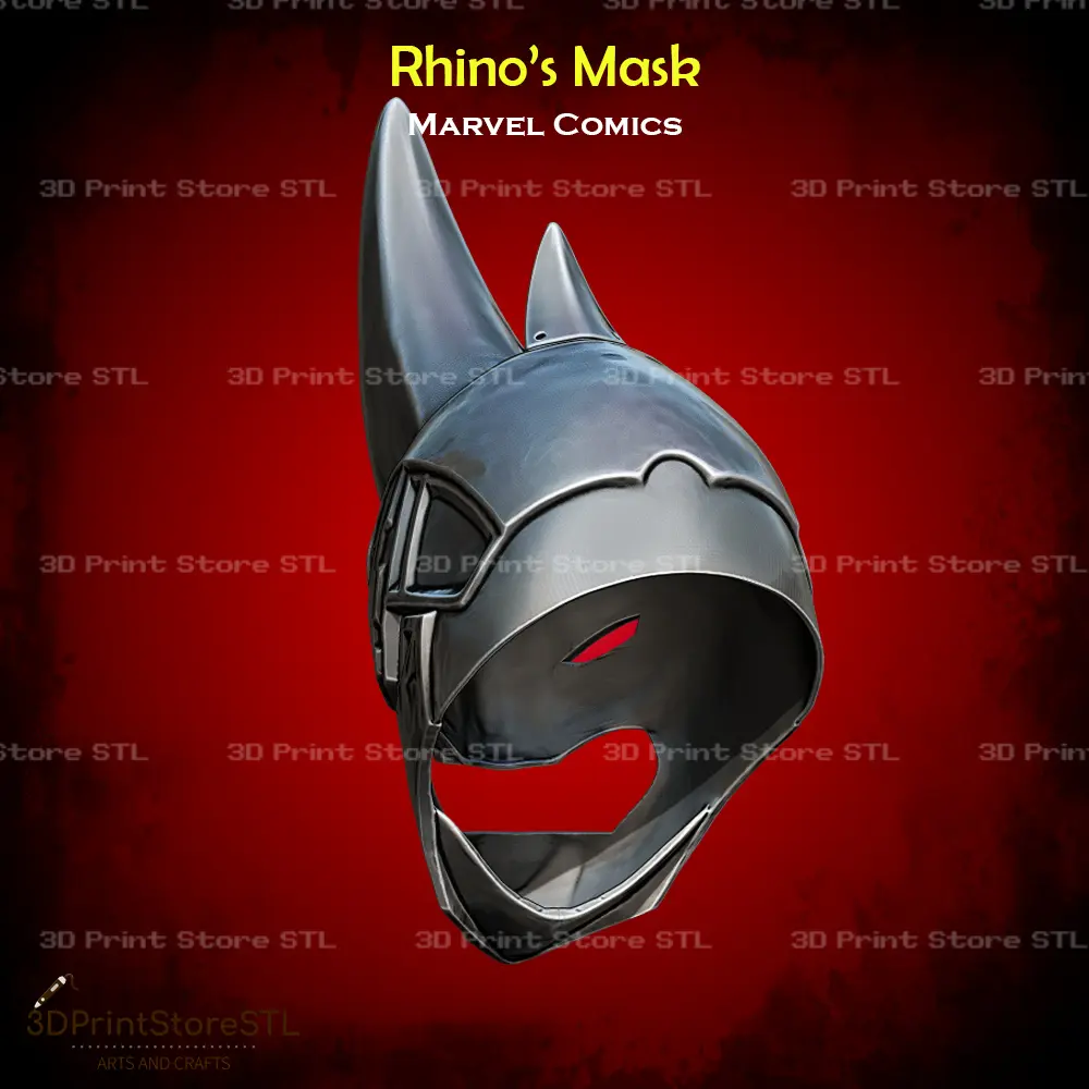 Rhino Mask Cosplay Marvel Comics - STL File | 3D models download ...