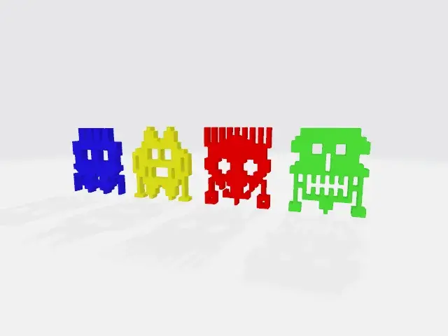 3D Printer Files | 3MF File | Vive Latino 2024 – Pixel Mascots (Space ...