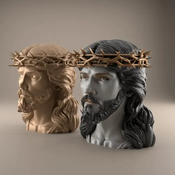 Sculptures & Artworks STL Download - Jesus Christ Bust STL File – 3D ...