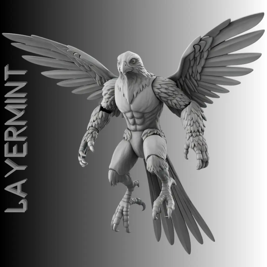 Characters & Creatures STL Download - Winged Eagle Warrior – 3D ...