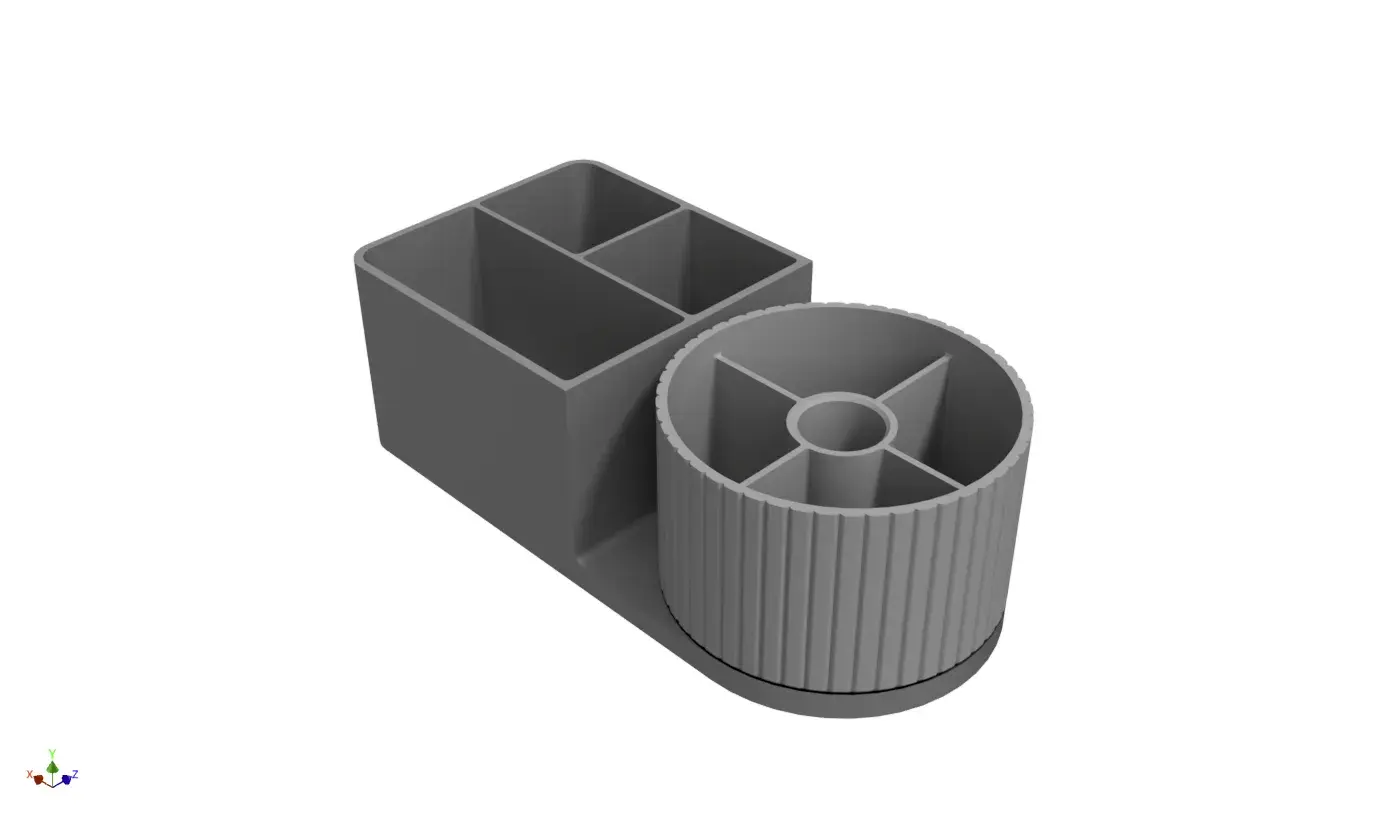 Home Decorations & Ornaments STL Download - SPINNING DESKTOP ORGANIZER ...