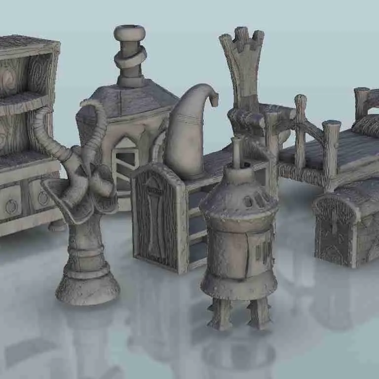 Other STL Download - Medieval interior set - miniatures warhammer ...