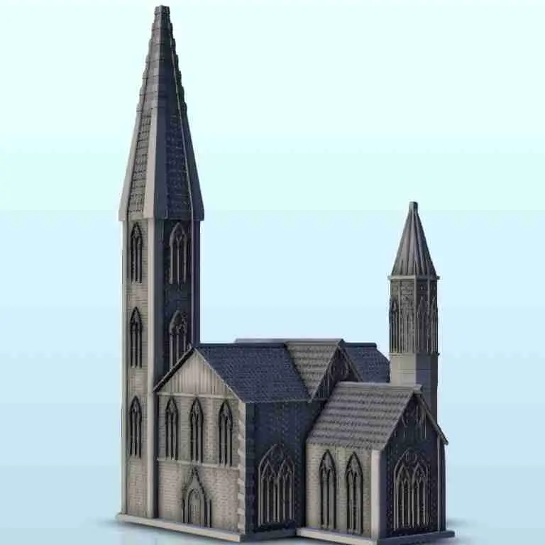 Other STL Download - Retro church 10 - scenery warhammer miniatures ww2 ...