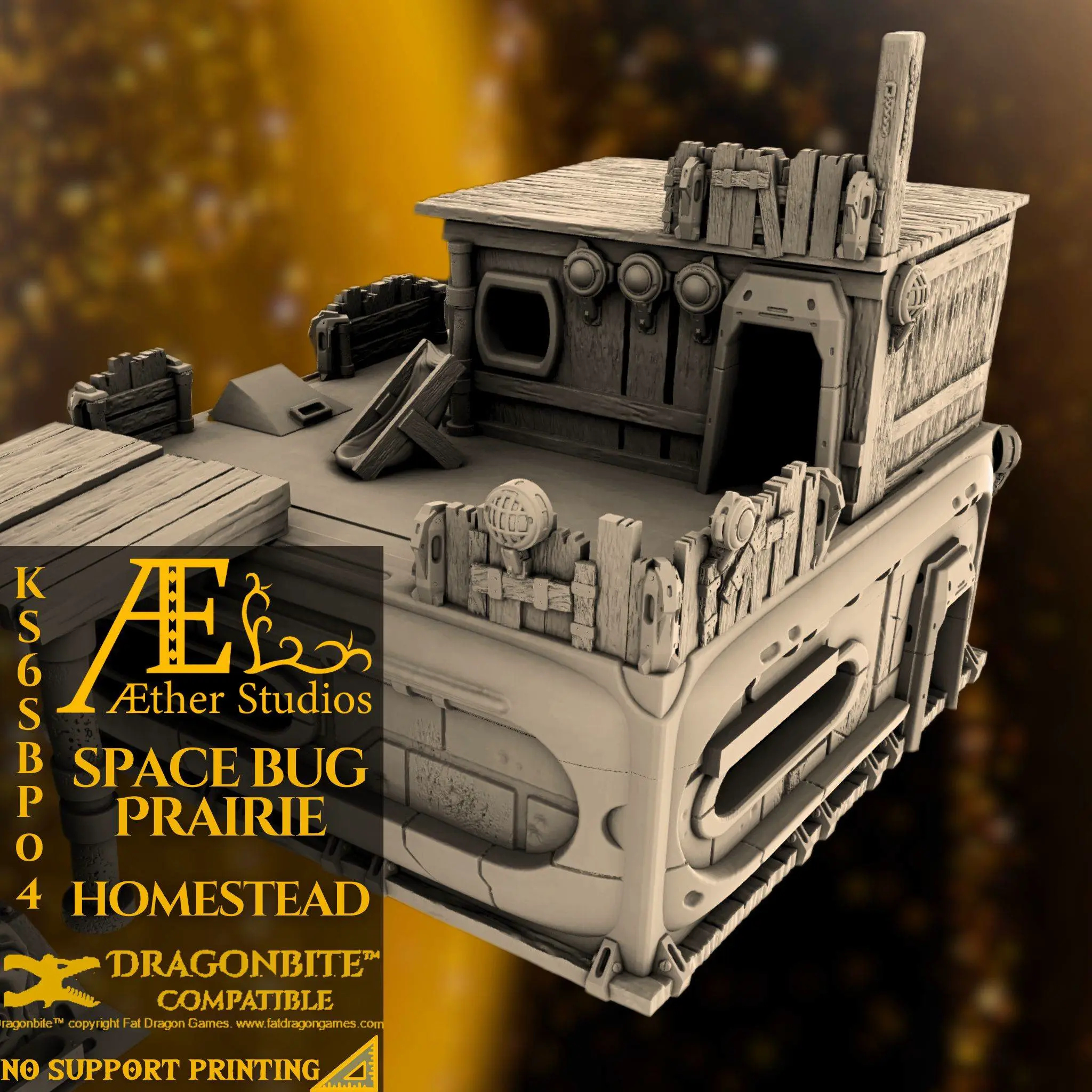 Props & Terrain STL Download - KS6SBP04 - Space Bug Prairie Homesteadby Aether Studios