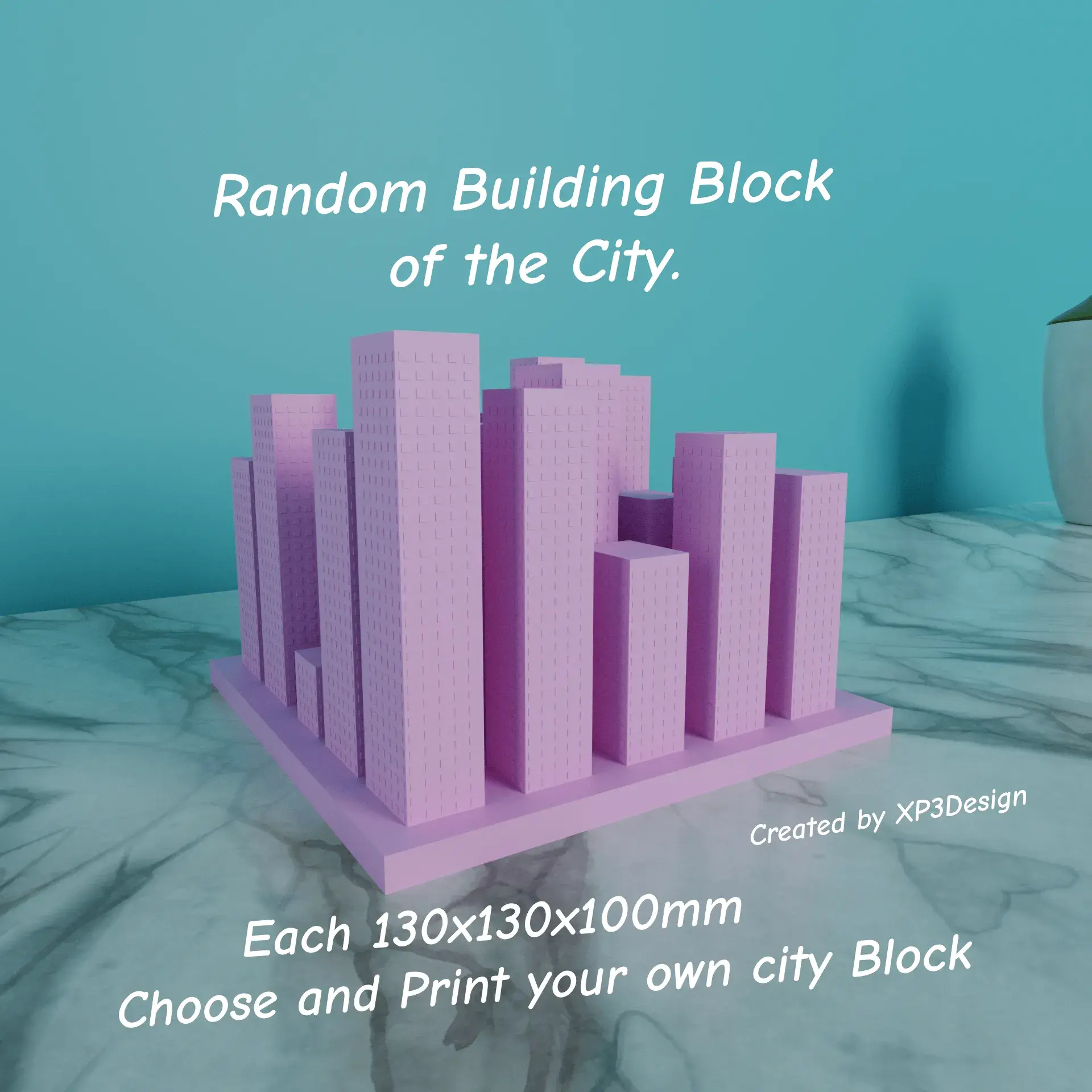 Décoration de bureau city block 2 | 3D models download | Creality Cloud