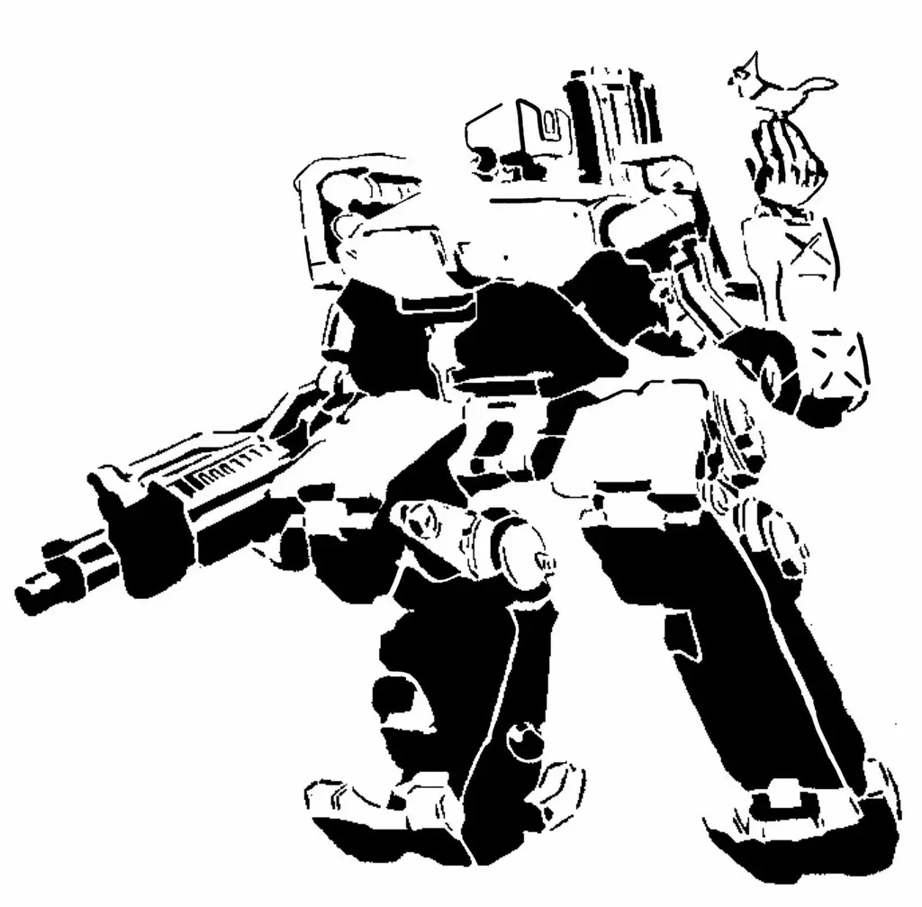 Free Characters & Creatures STL Download - Bastion stencil 2by SMT_M 🦊