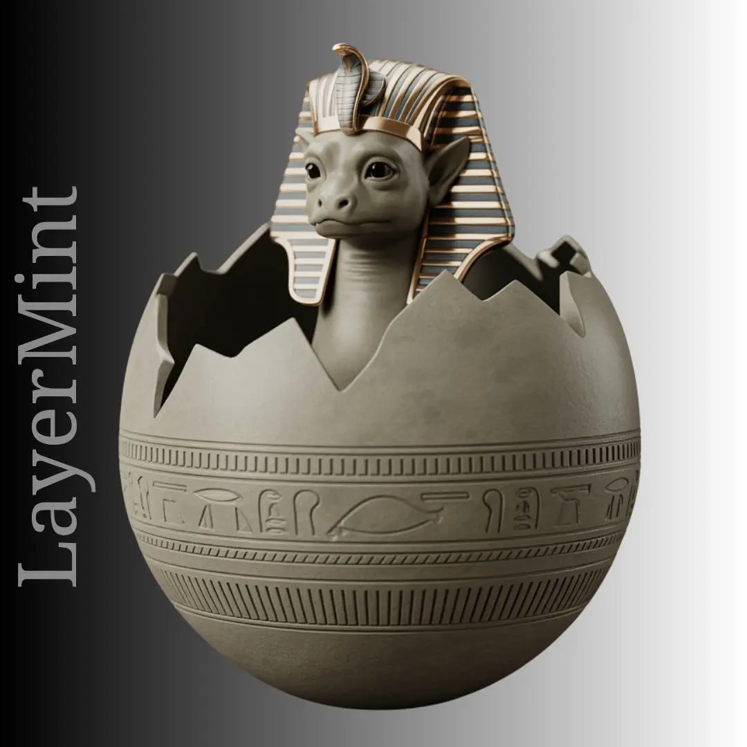 Home Decorations & Ornaments STL Download - Pharaoh Dino Egg – Ancient Egyptian 3D Print Modelby ...
