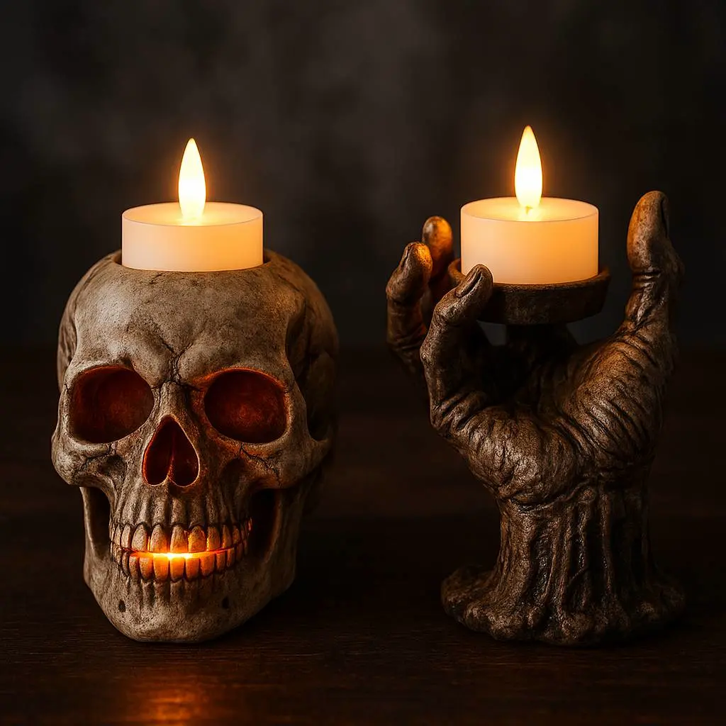 Tools & Spare Parts STL Download - Zombie Hand & Skull Candle Holder ...