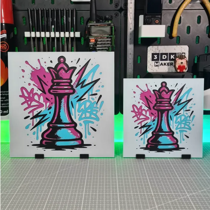 3D Printer Files | 3MF File | Graffiti Chess Queen - Hueforge - 4 ...