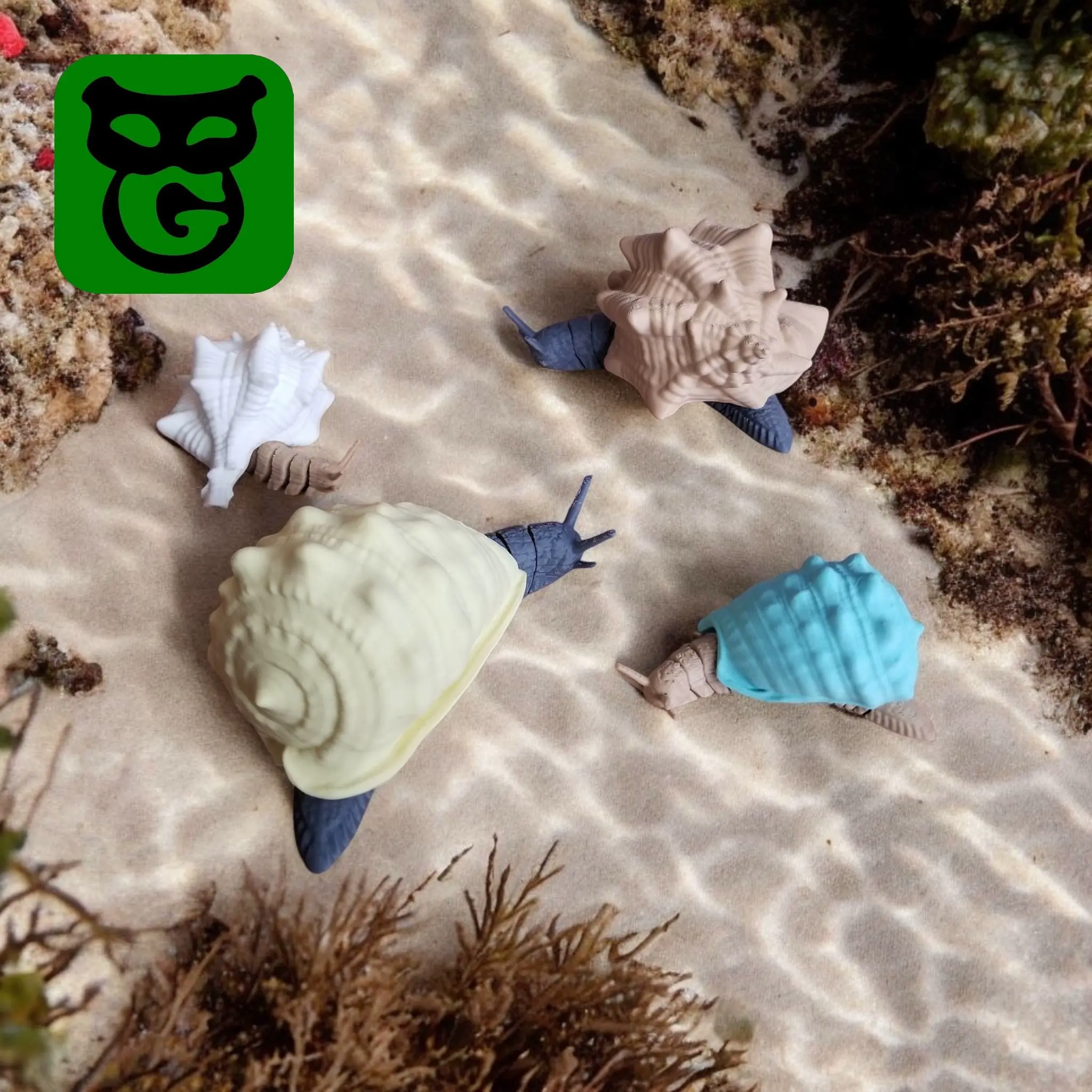 Sculptures & Artworks STL Download - Sea Snail Flexi (magnetic)by Boby ...