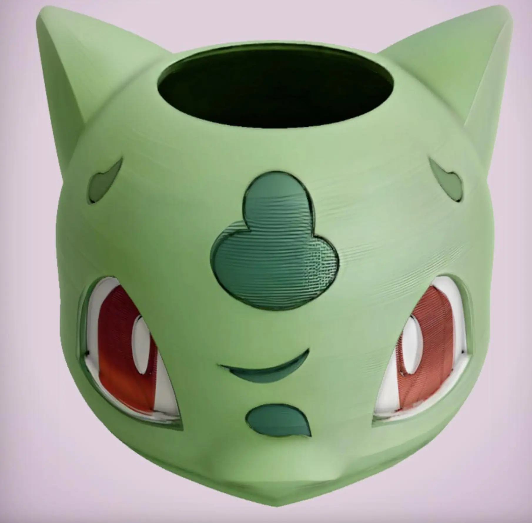 Home Decorations & Ornaments STL Download - Pokemon Bulbasaur Head Pot ...