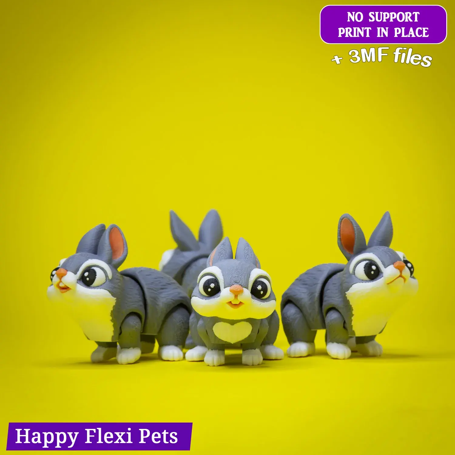 Other STL Download - Little Bunny the articulated flexi toyby Happy ...