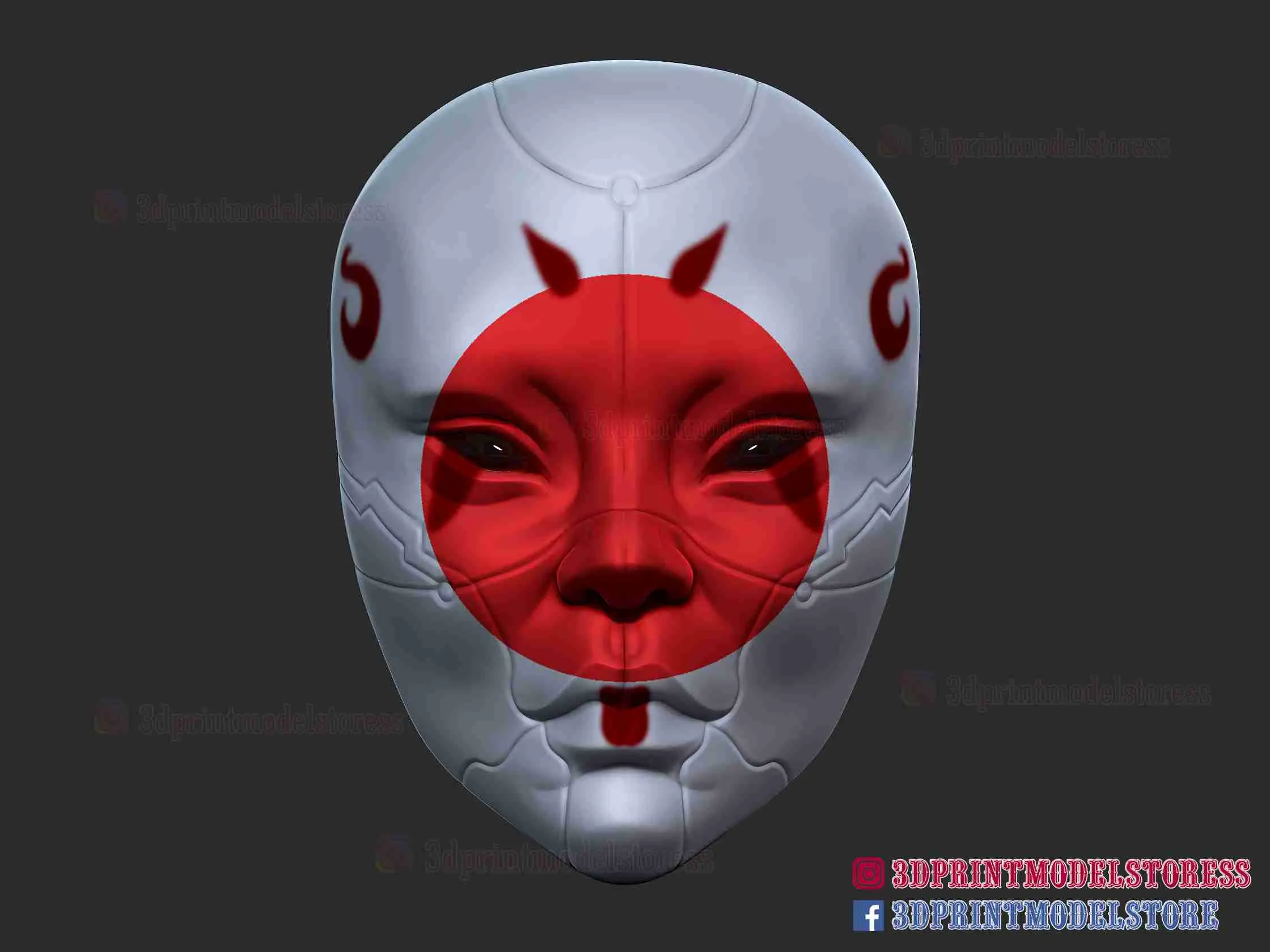 Cosplay STL Download - Geisha Mask - Ghost in the Shell Cosplayby ...