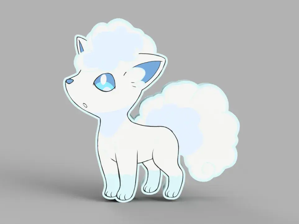 3D Printer Files | 3MF File | Alolan Vulpix Lightbox | Creality Cloud