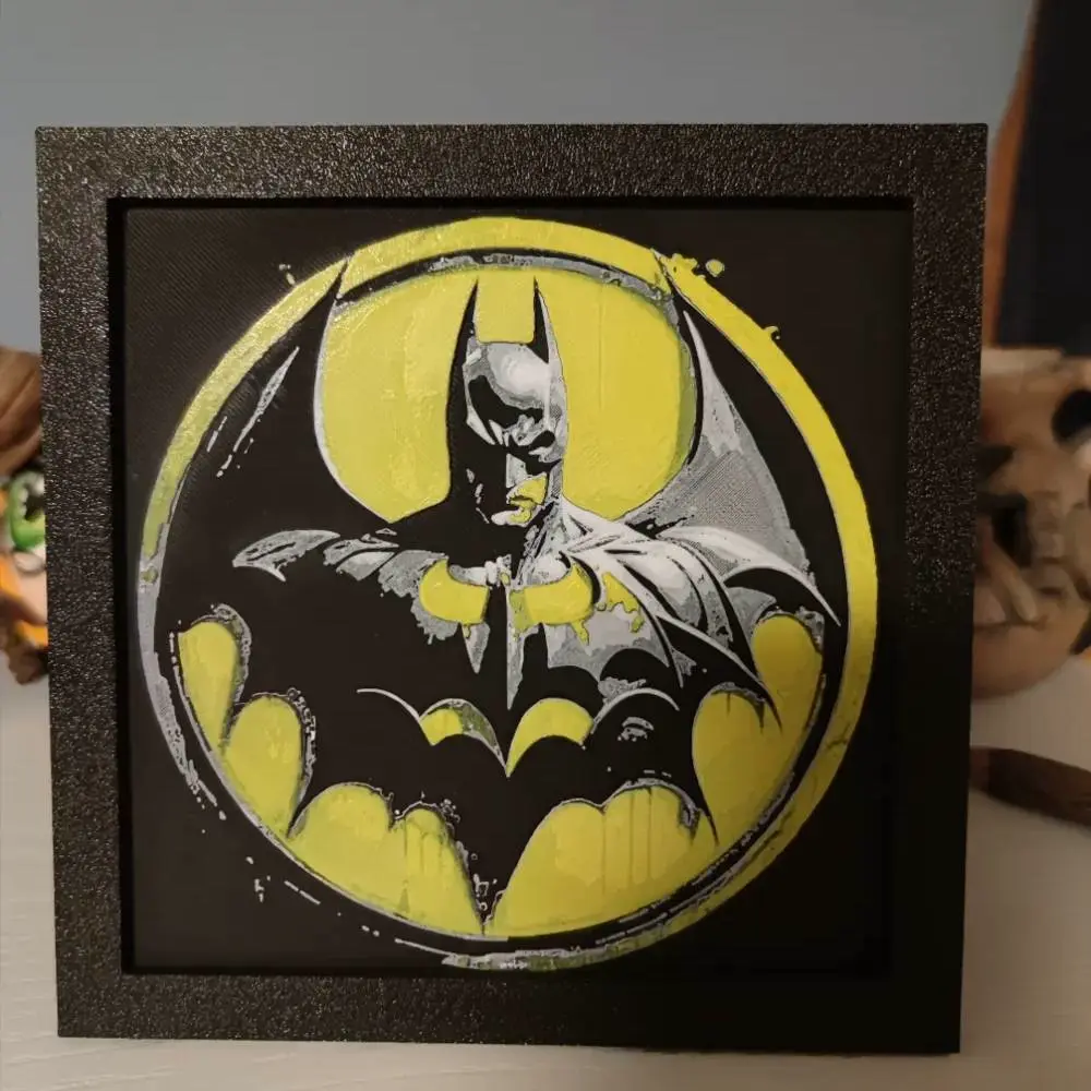 3D Printer Files | 3MF File | Hueforge batman (150x150) | Creality Cloud