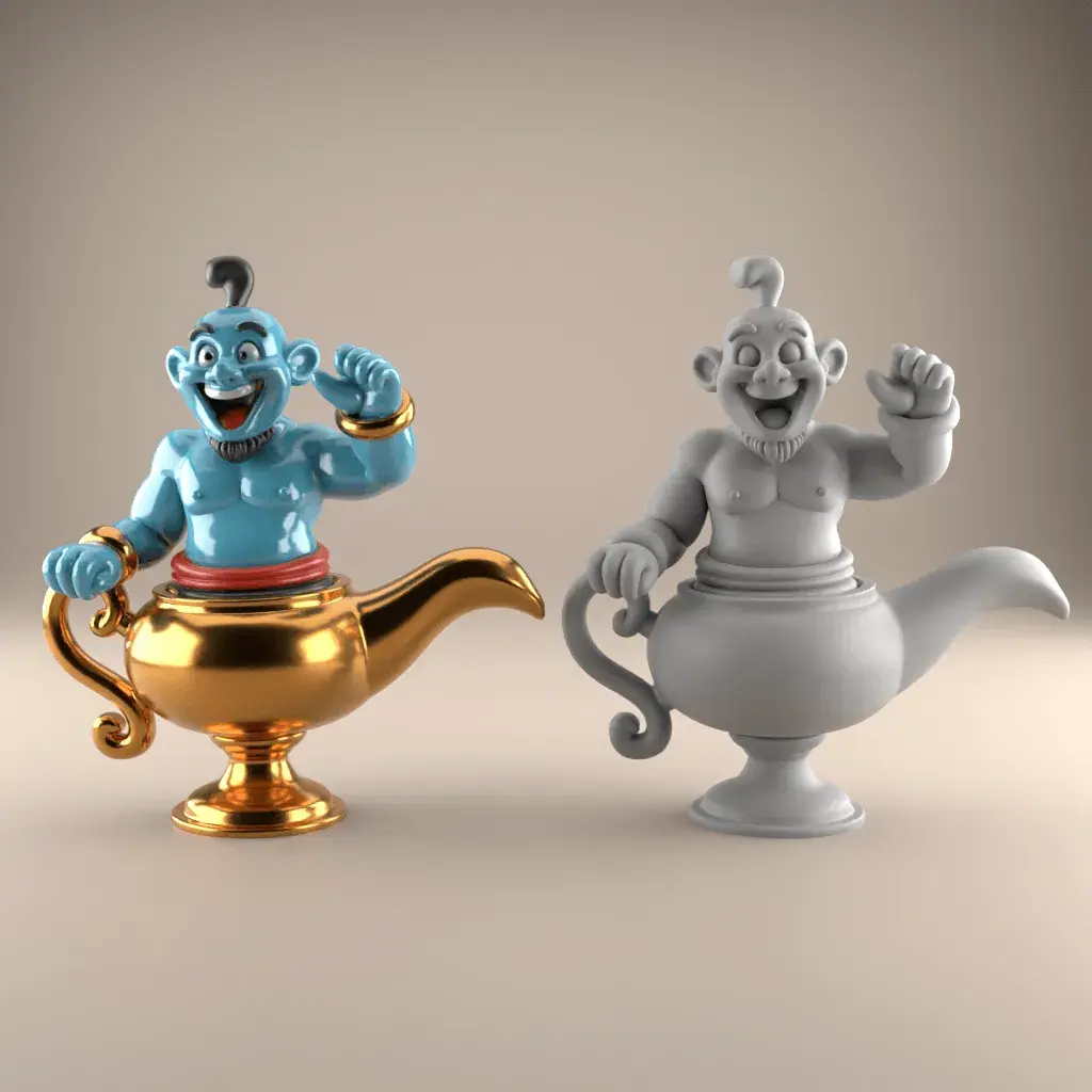 Other STL Download - Fun Genie Lamp 3D STL File for Desk Decor Toys 2by ...