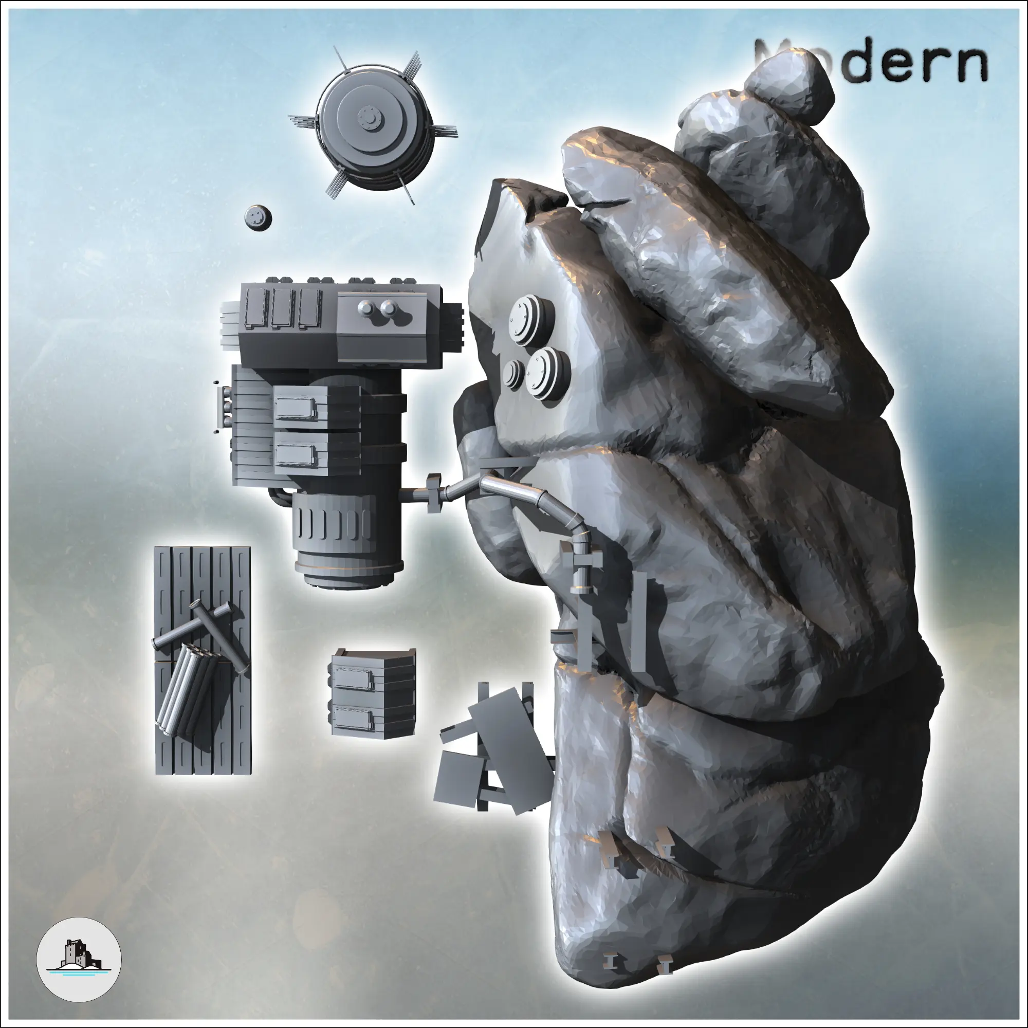 Other STL Download - Modern mine with extraction machines and a large ...